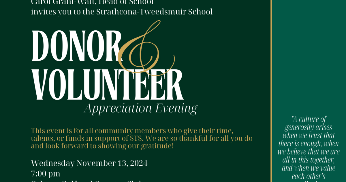 STS Donor Recognition Evening - November 13, 2024